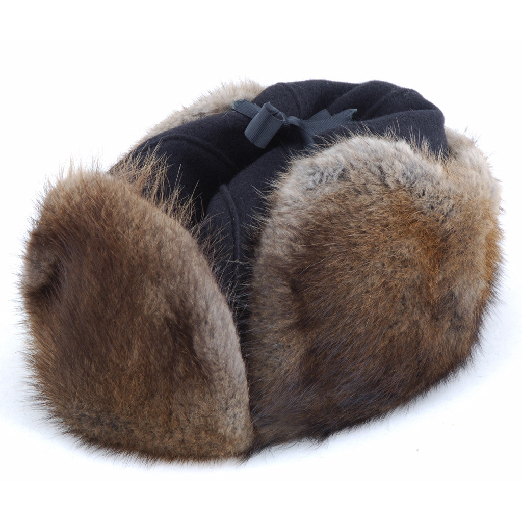 Fur Hats, Winter, Fox, Russian, Aviator, Men's muskrat RCMP Hat ...