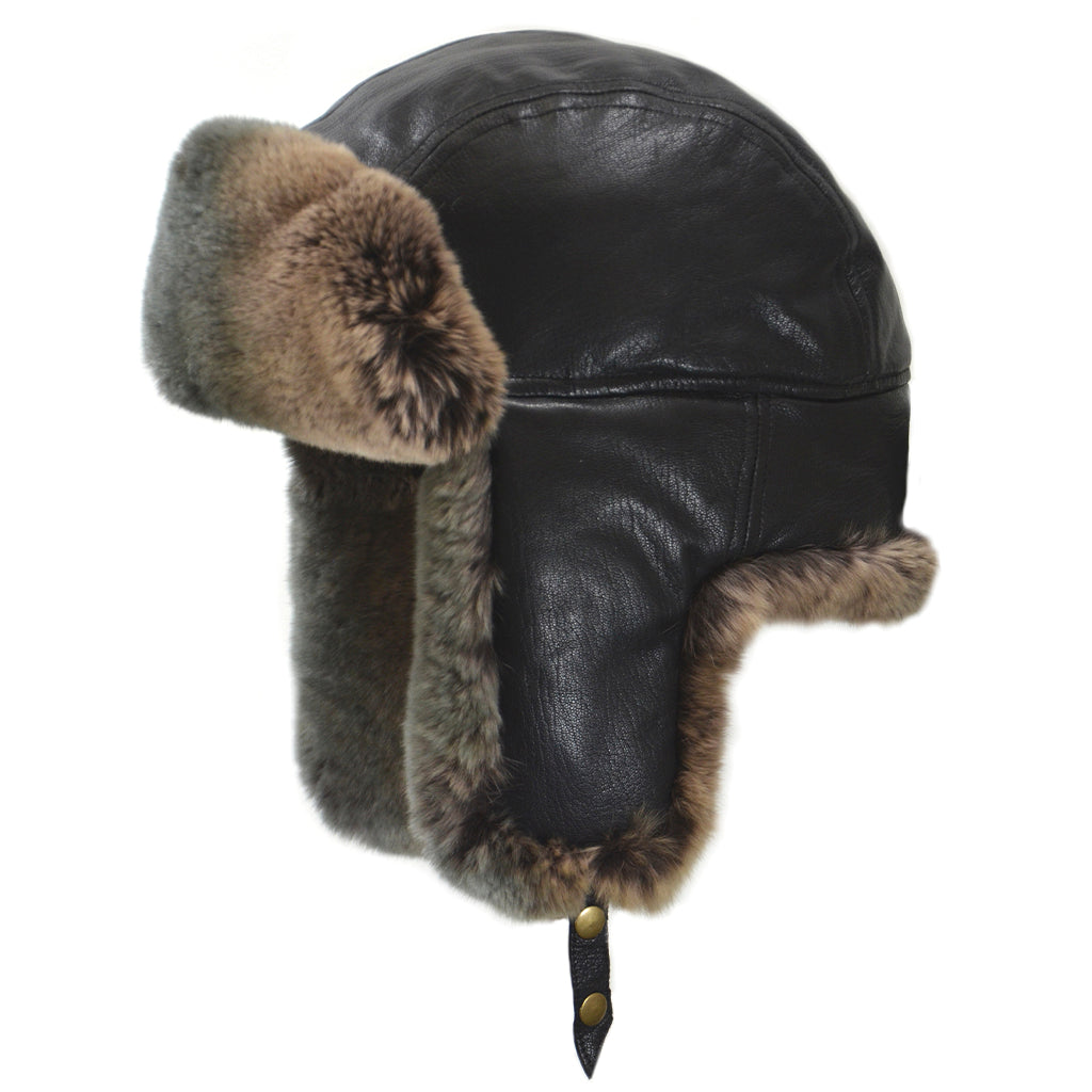 Fur Hats, Winter, Fox, Russian, Aviator, Men's muskrat RCMP Hat ...