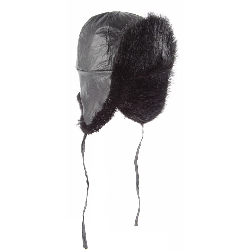Buy Dyed Black Beaver Aviator Hat | Winter Fur Hat Beaver Bomber ...