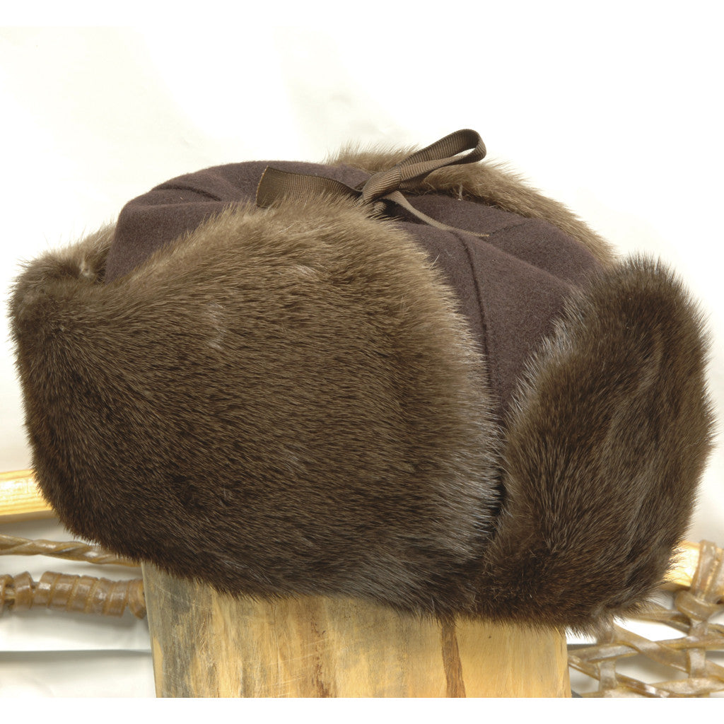 Fur Hats, Winter, Fox, Russian, Aviator, Men's muskrat RCMP Hat ...